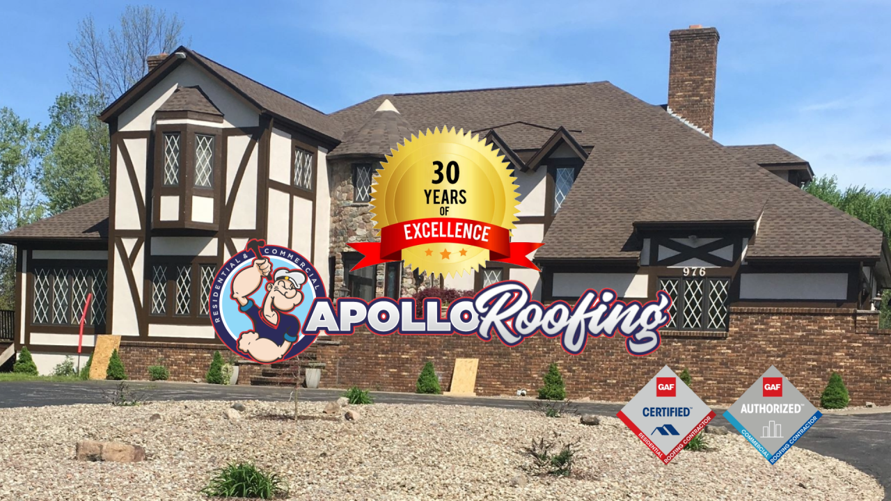 30 yrs Experience in Residential Roofing - Apollo Roofing Webster NY